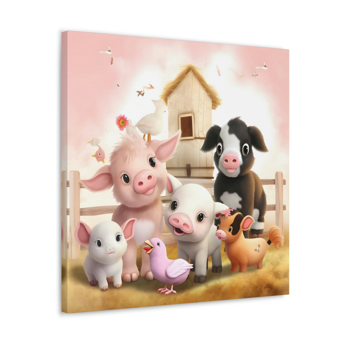 Adorable Baby Farm Animals Montage: Featuring Pig Cow Chick - Etsy