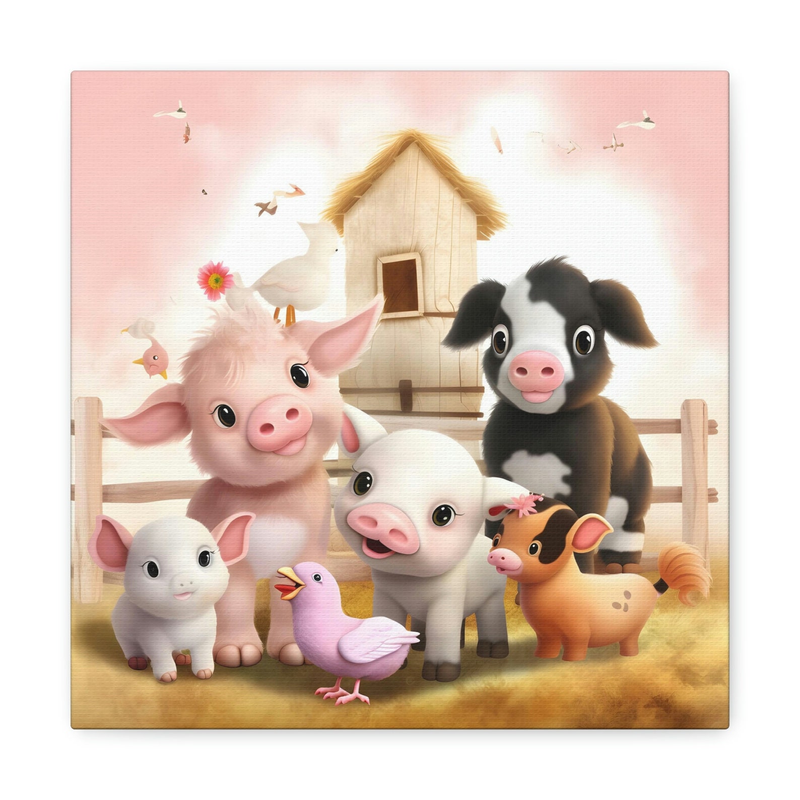 Adorable Baby Farm Animals Montage: Featuring Pig Cow Chick - Etsy