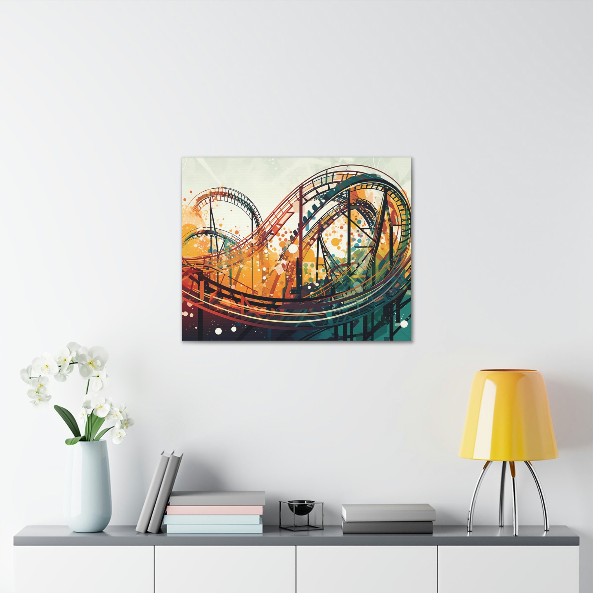 Thrilling Roller Coaster Ride Wall Art - Etsy