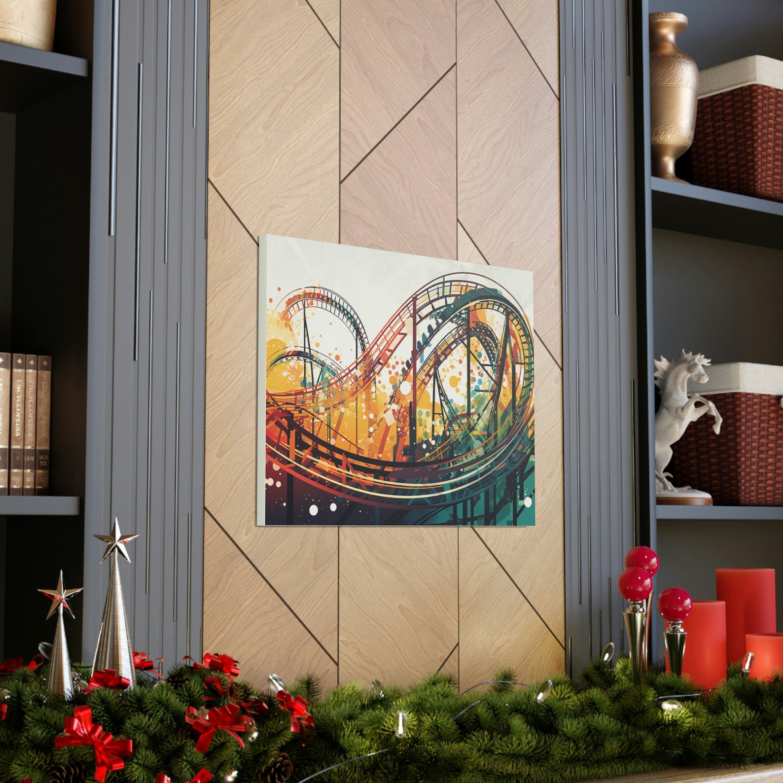 Thrilling Roller Coaster Ride Wall Art - Etsy