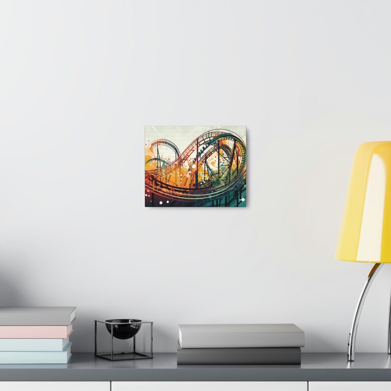 Thrilling Roller Coaster Ride Wall Art - Etsy