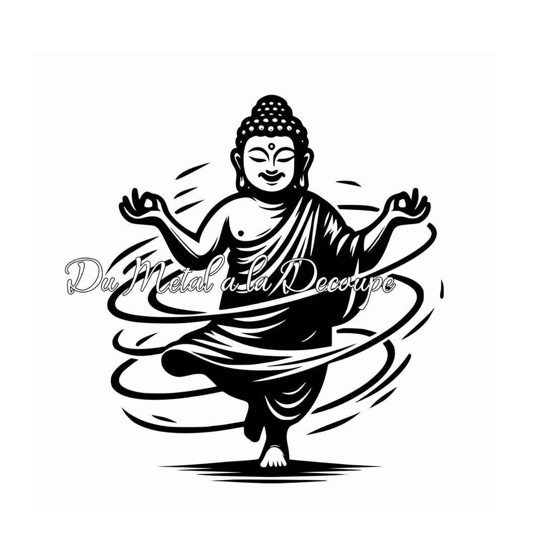 Buddha Floating Illustration SVG PNG DXF Mug Fabric T-shirts Silhouette ...