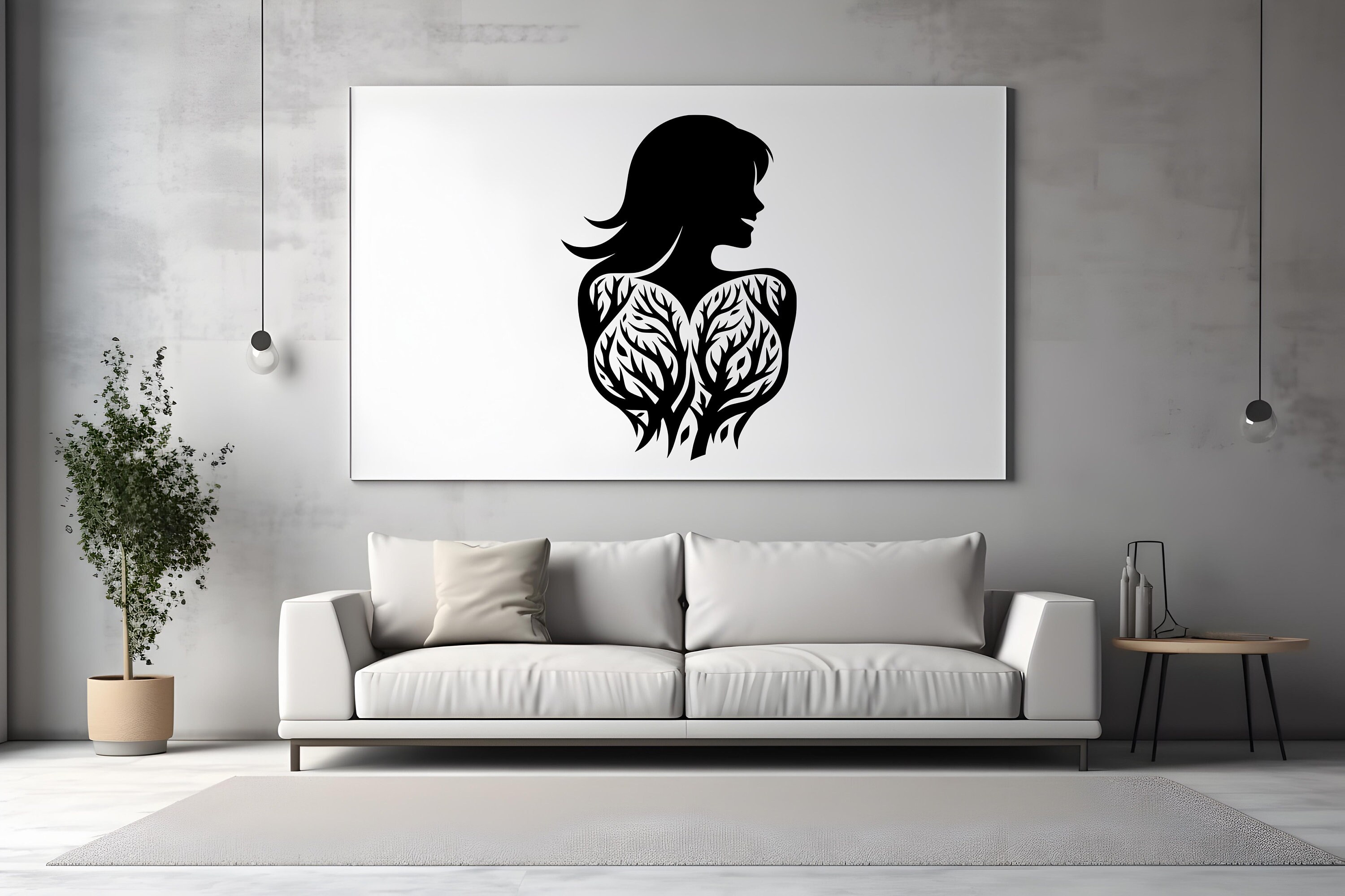 Branch Women 28 / Femme Branches Wall Art Tree Branch Svg SVG PNG DXF ...