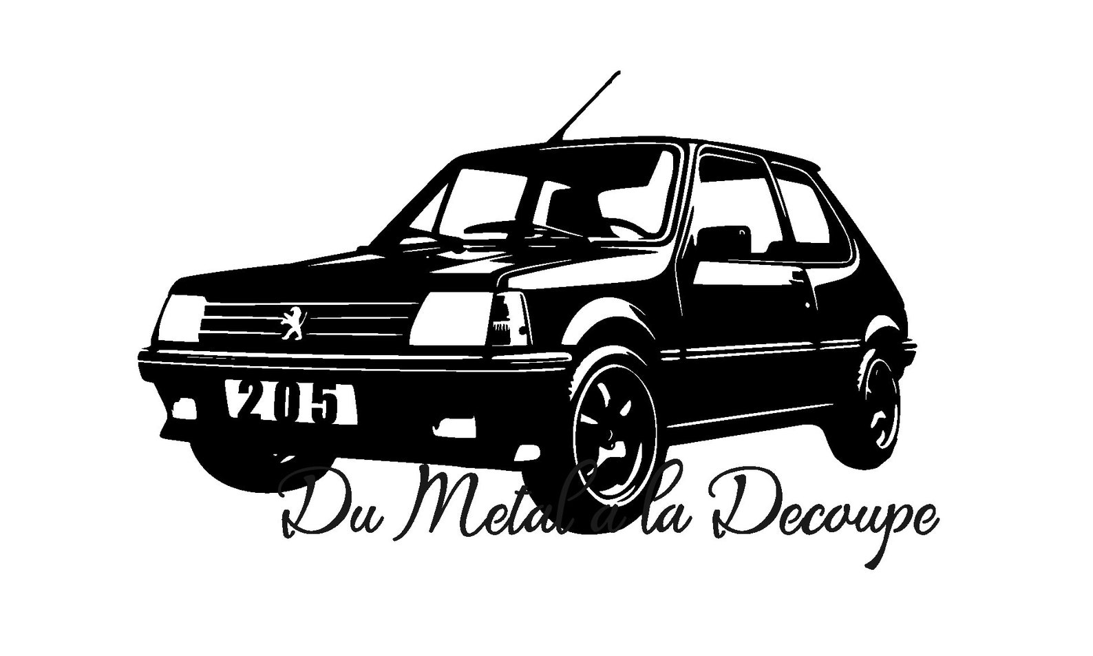 Peugeot 205 V2 French Car Dxf Svg Png Laser and Plasma Cut Files ...