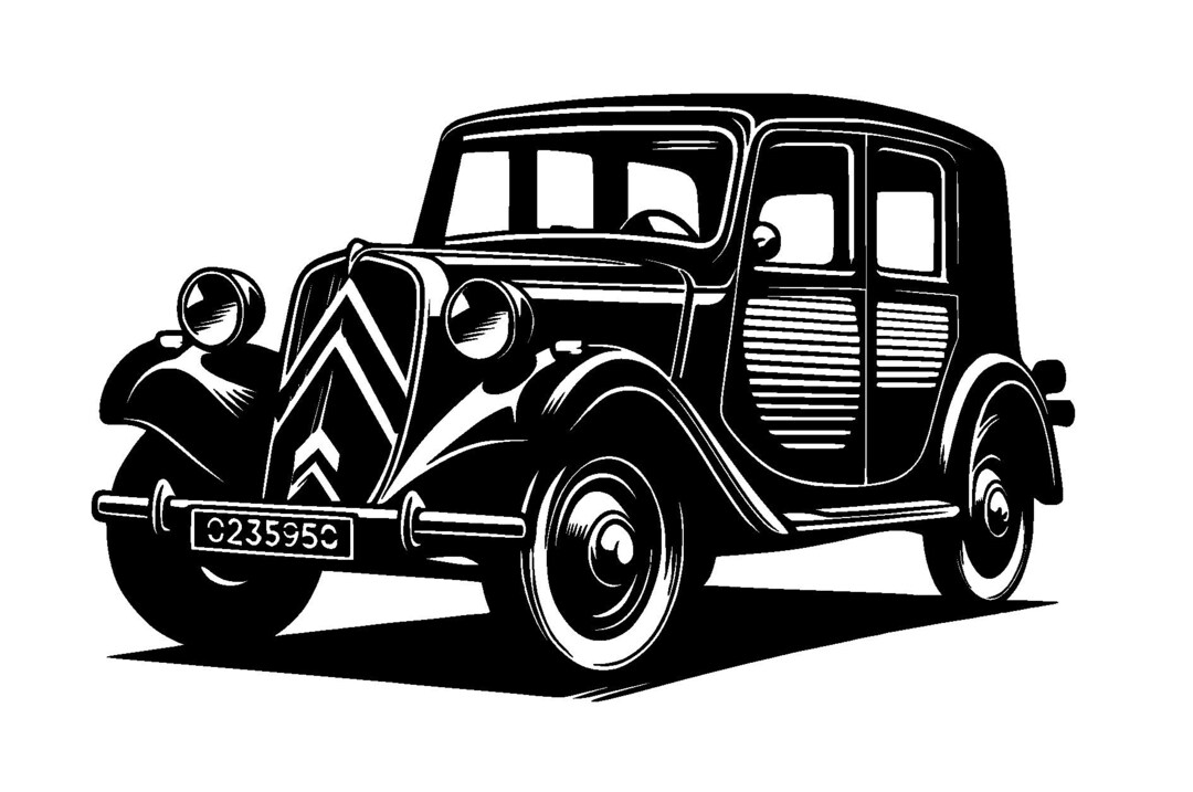 Citroen Traction, French Car SVG PNG DXF Laser and Plasma Cut Files ...