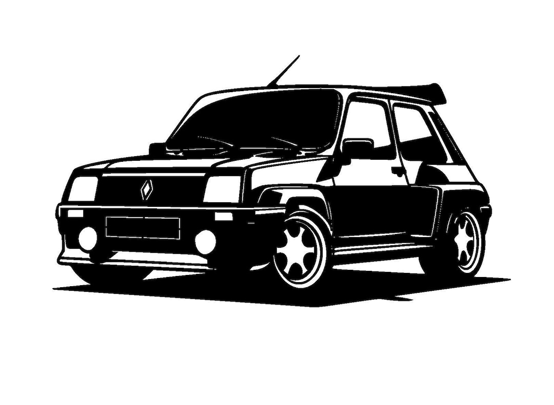 Renault 5 Turbos SVG PNG DXF Laser and Plasma Cut Files Silhouette - Etsy