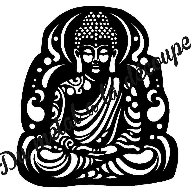 Zen Buddha DXF SVG PNG Laser and Plasma Cut Silhouette - Etsy