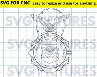 Security Forces Badge Svg - Etsy