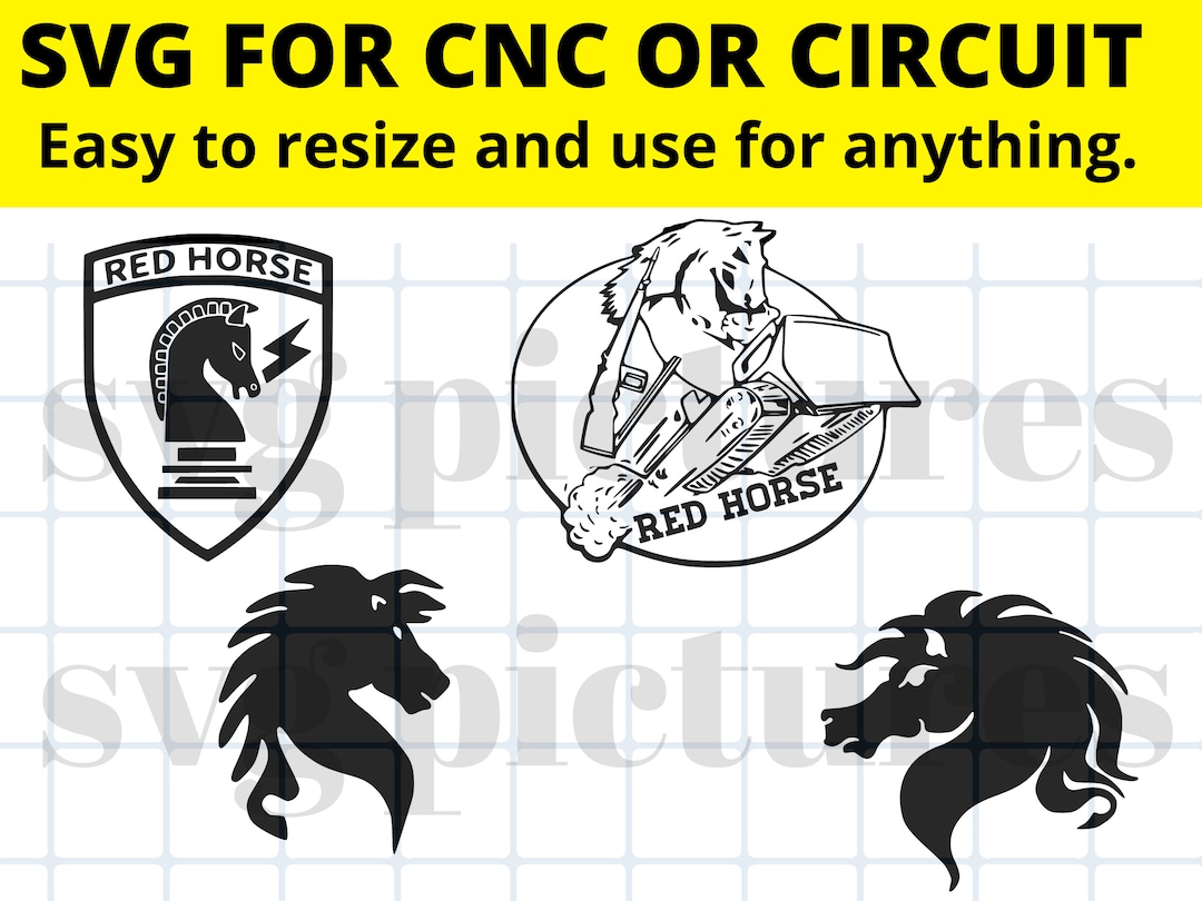 Air Force Red Horse Logo Bundle. SVG and PNG. Use for Cricut - Etsy