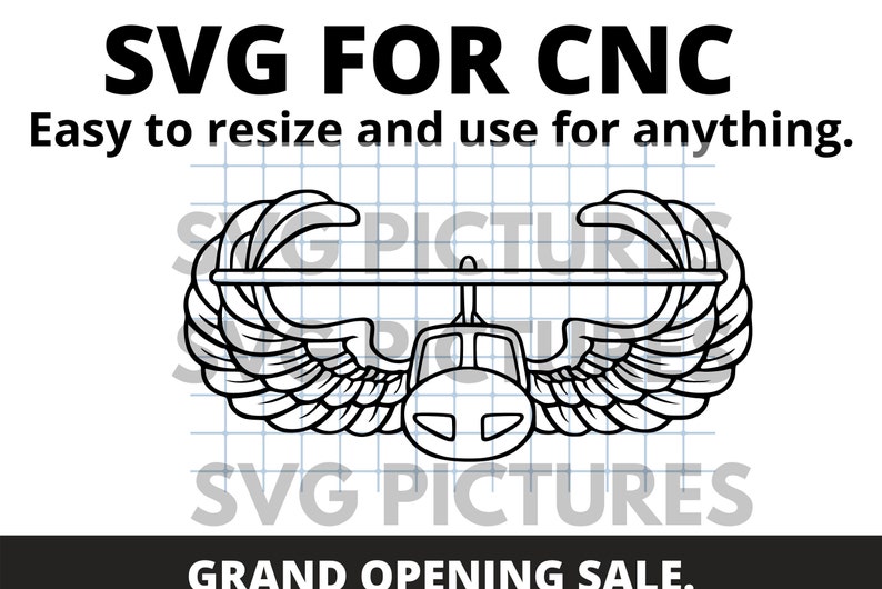 Air Assault Badge Svg Use For Inventables Engraving Program Etsy