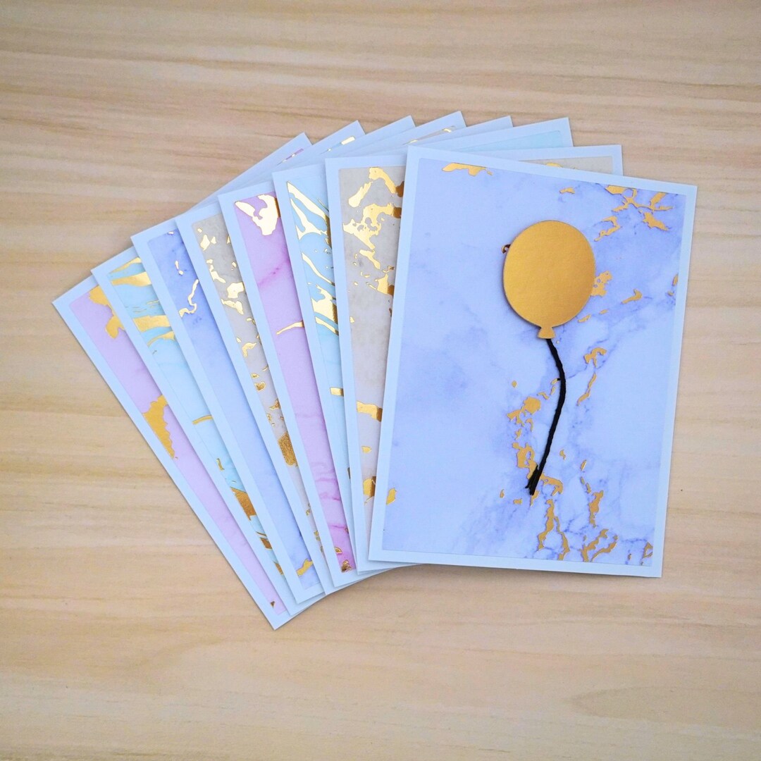 Pastel Birthday Cards, Set of Birthday Cards, Handmade Birthday Cards ...