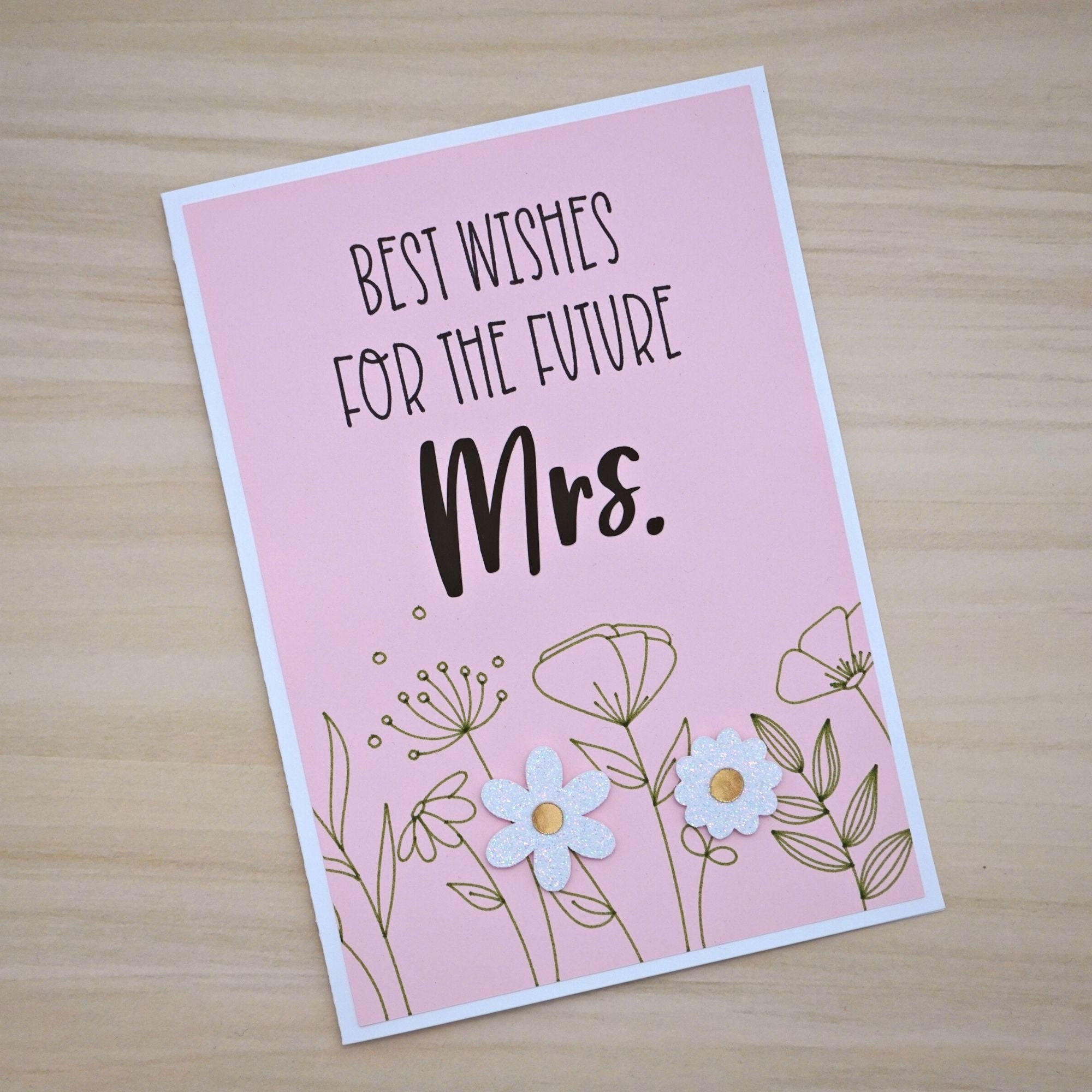 Bridal Shower Card, Handmade Bridal Shower Card, Card for the Bride-to ...