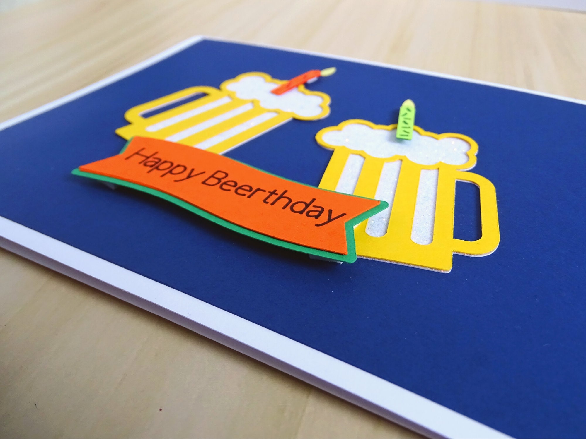 Happy Beerthday Card, Birthday Card for Beer Lovers, Handmade Beer ...