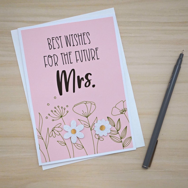 Bridal Shower Card, Handmade Bridal Shower Card, Card for the Bride-to ...