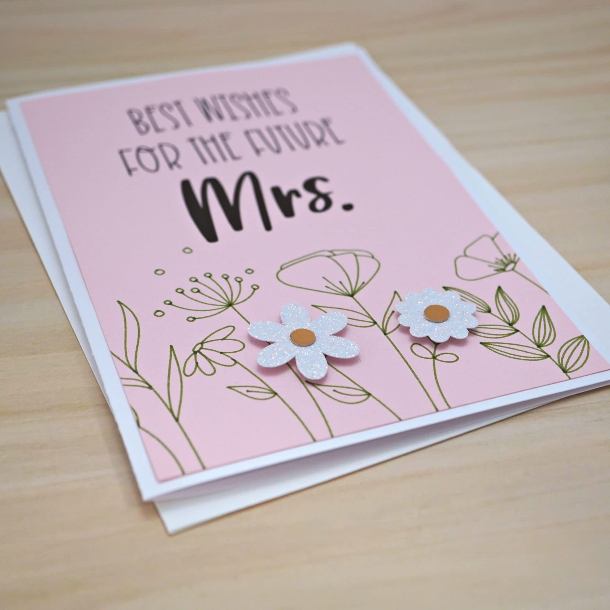 Bridal Shower Card, Handmade Bridal Shower Card, Card for the Bride-to ...