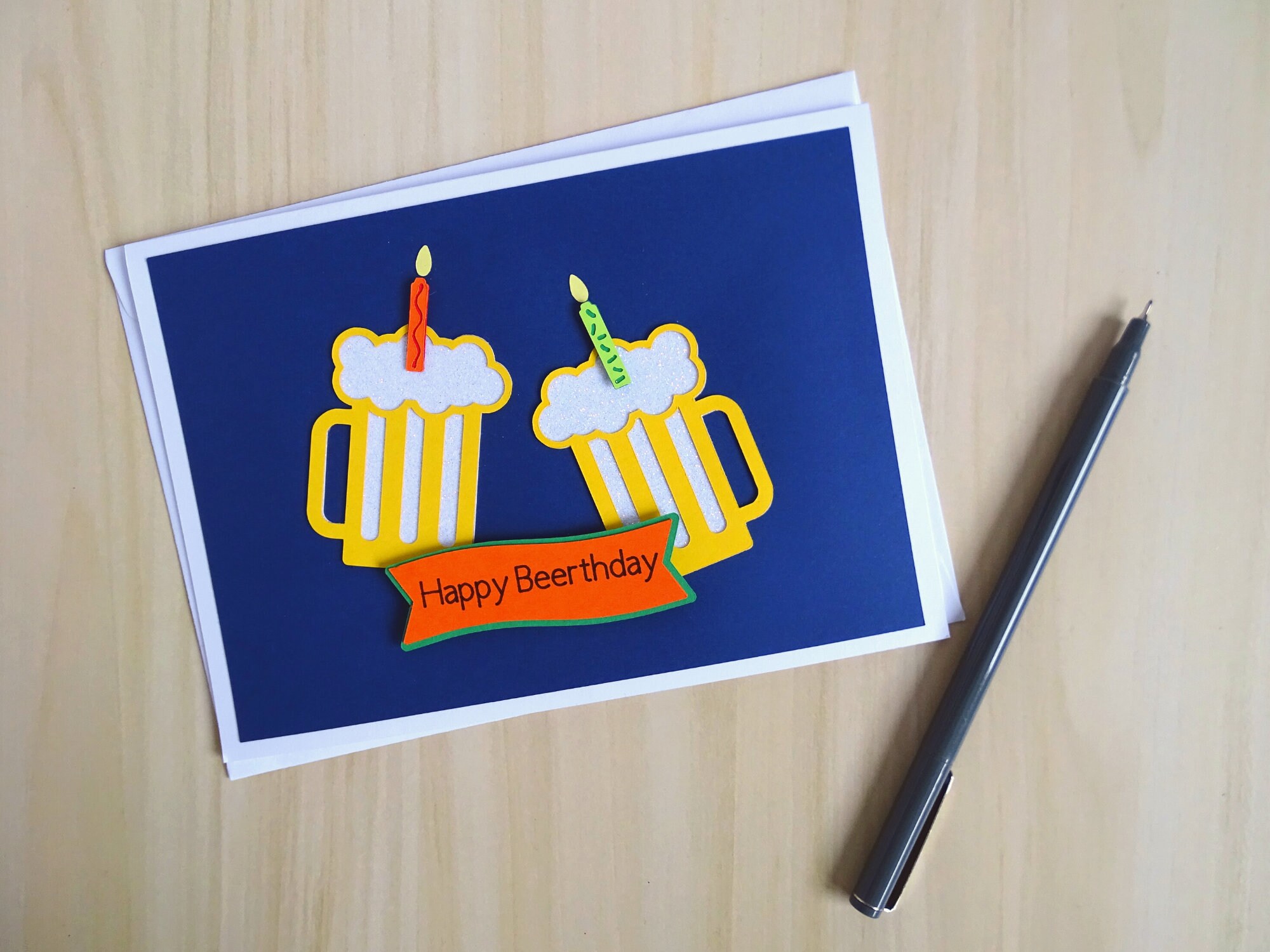 Happy Beerthday Card, Birthday Card for Beer Lovers, Handmade Beer ...