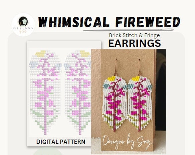 Fireweed Two Drop Earring Pattern - Etsy Canada