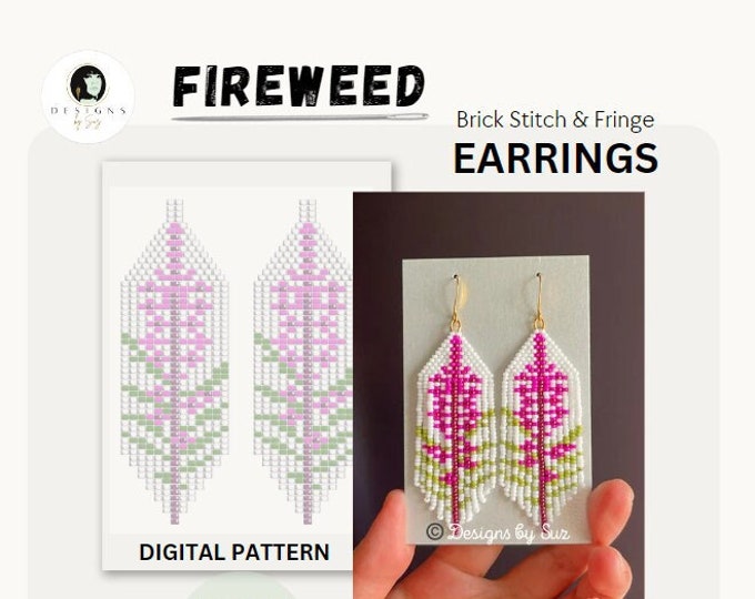 Fireweed Two Drop Earring Pattern - Etsy Canada