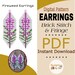 Fireweed Earring Pattern Miyuki Round Pattern PDF - Etsy