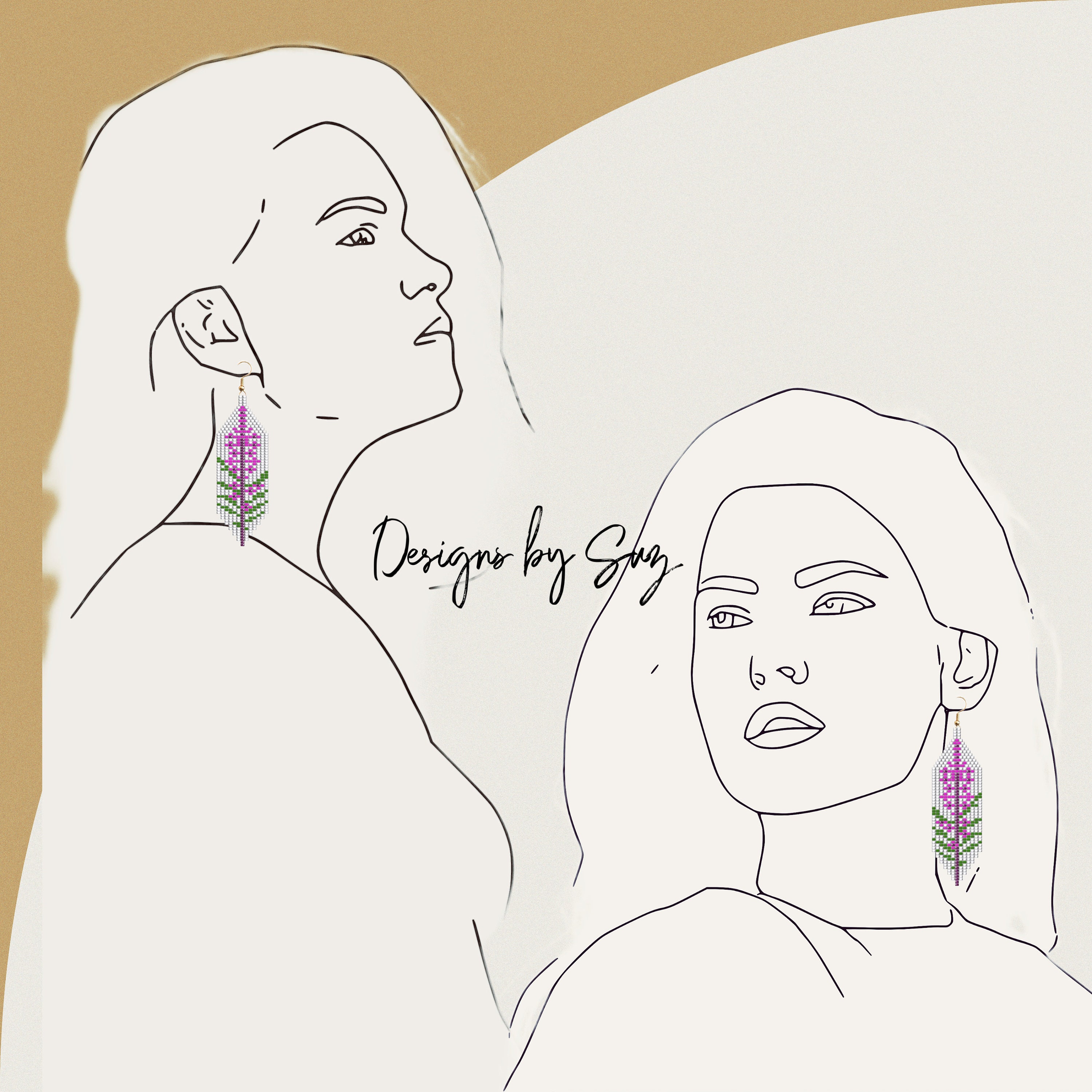 Fireweed Earring Pattern Miyuki Round Pattern PDF - Etsy