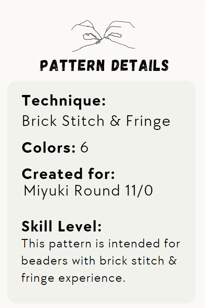 Whimsical Fireweed Earring Pattern, Miyuki Round Pattern, PDF ...