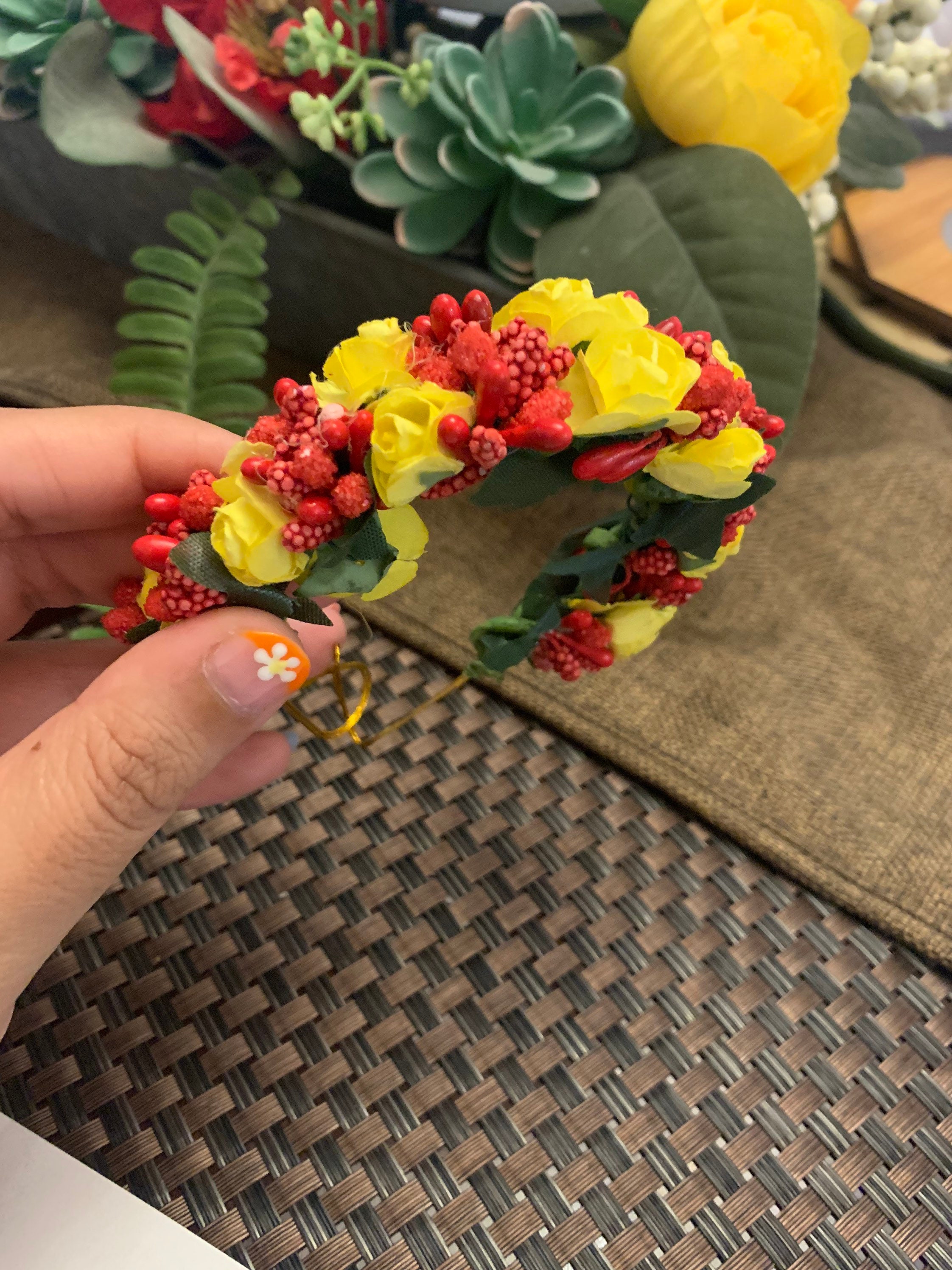 Indian Flower Floral Hair Garland/ Hand Garland / Hair - Etsy