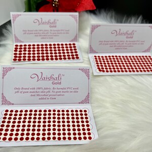 Small Red Bindi Booklet| Red Color Bindi | Total of 144 Bindis|3 ...