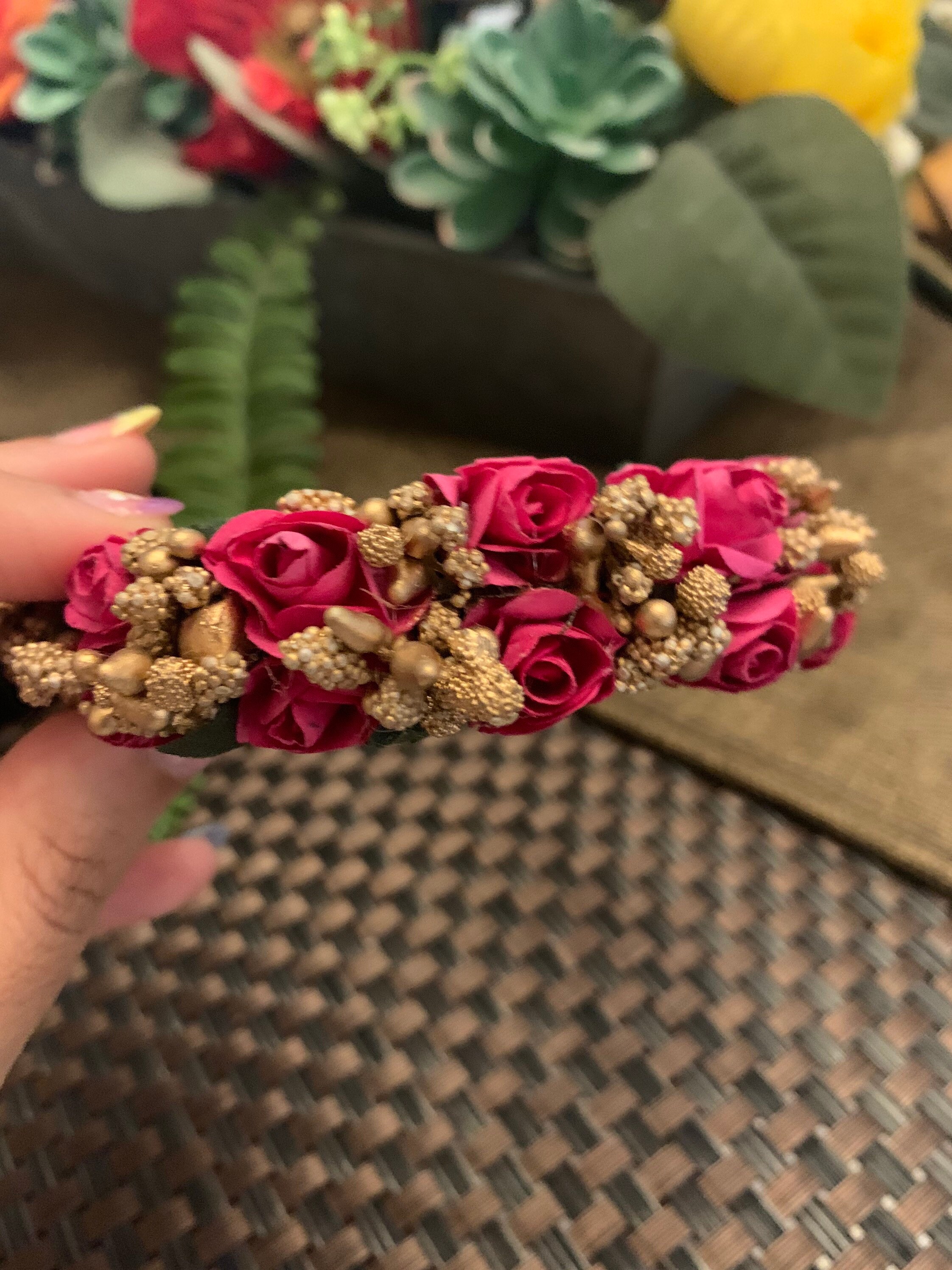 Indian Flower Floral Hair Garland/ Hand Garland / Hair - Etsy
