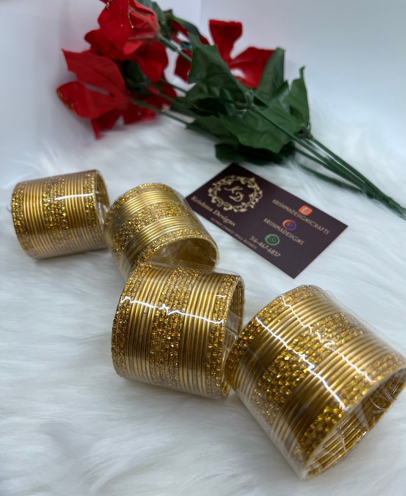 Toddlers,babies, Kids Vibrant Gold Bangle Set.traditional Metal Bangle ...