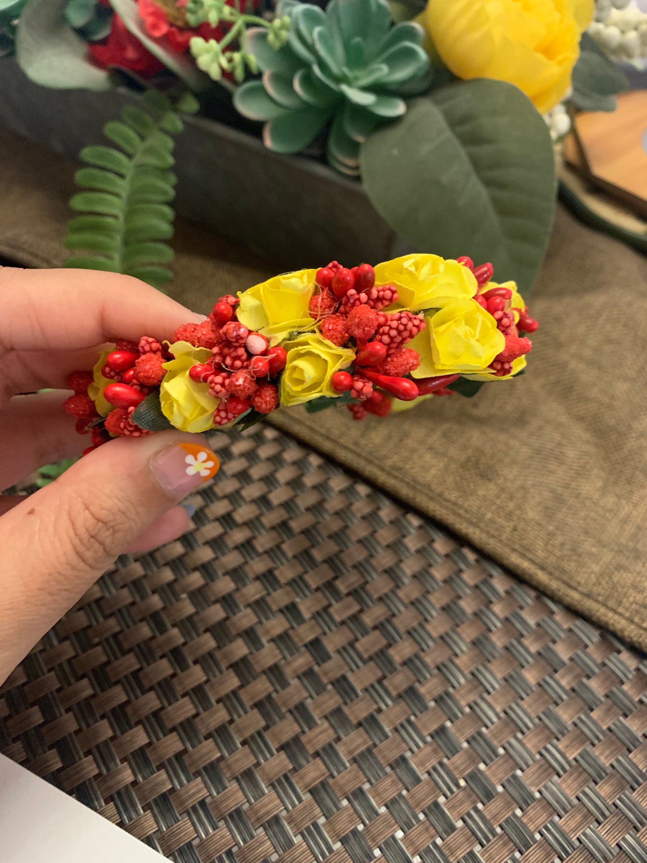 Indian Flower Floral Hair Garland/ Hand Garland / Hair - Etsy