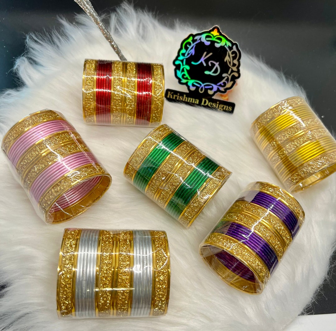 Buy Toddlers,babies, Kids Vibrant Metallic & Colorful Bangle Set ...