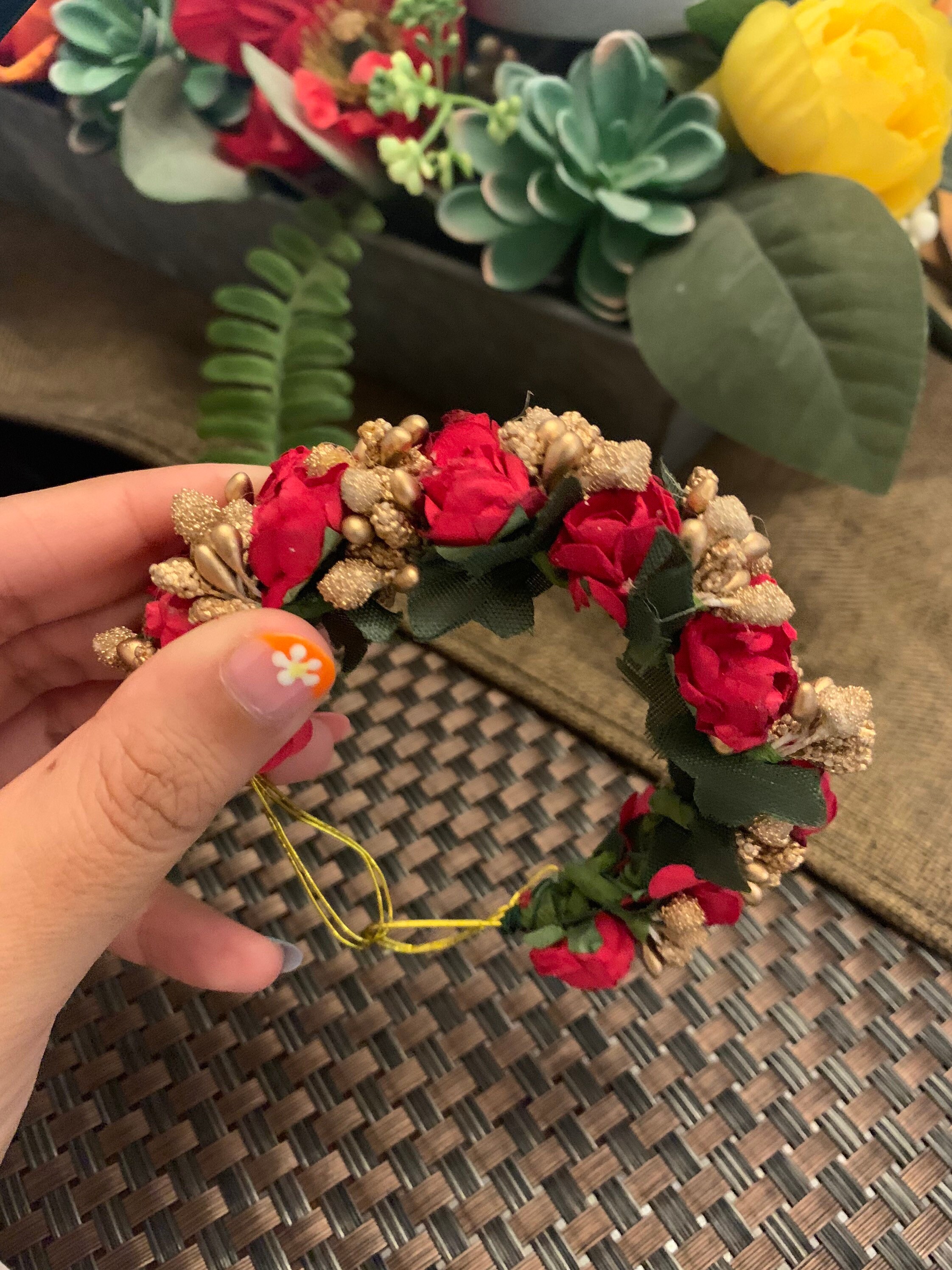 Indian Flower Floral Hair Garland/ Hand Garland / Hair - Etsy