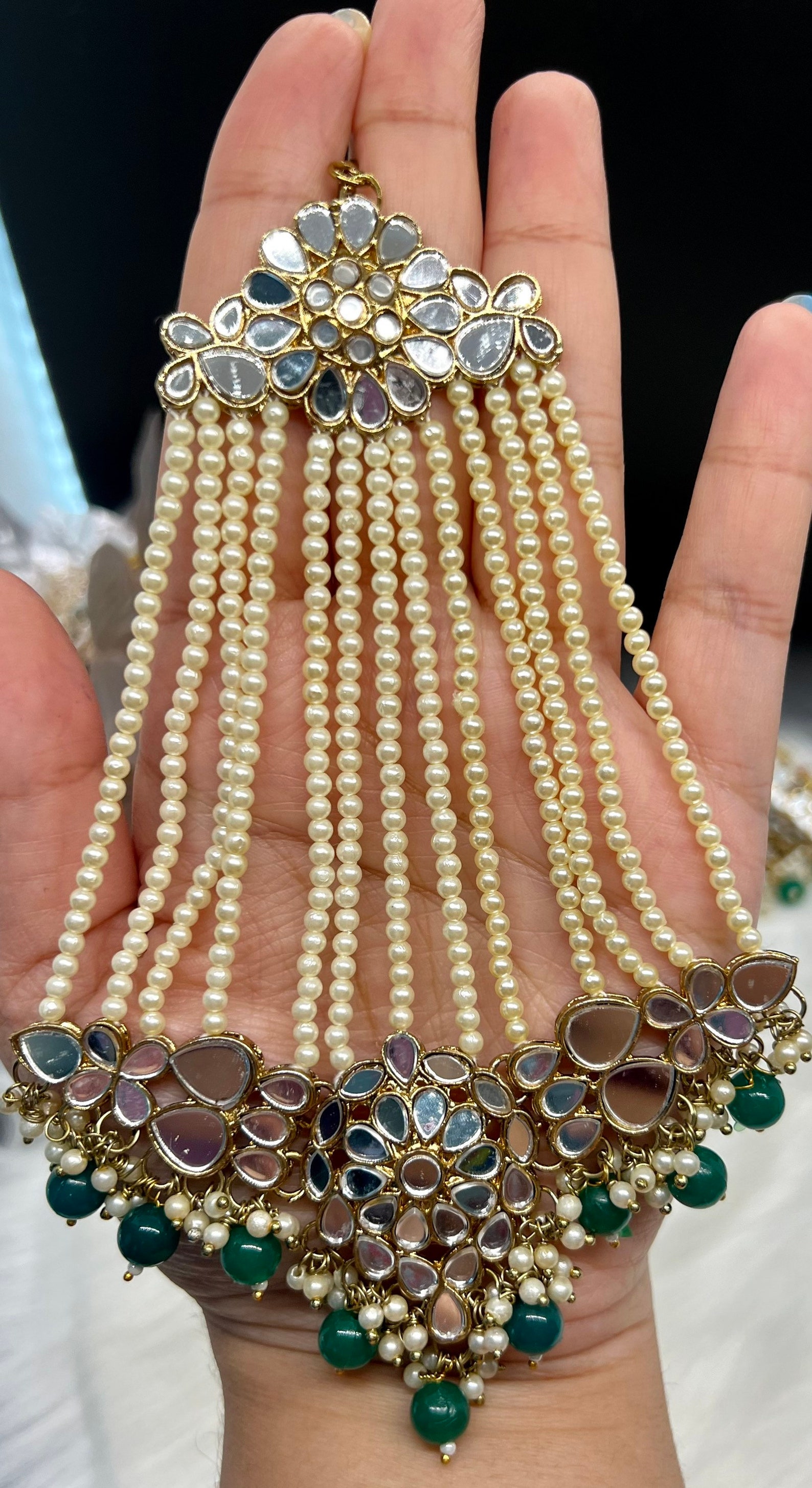 Bollywood Style Beautiful Mirror Work High Quality Choker Necklace Set ...