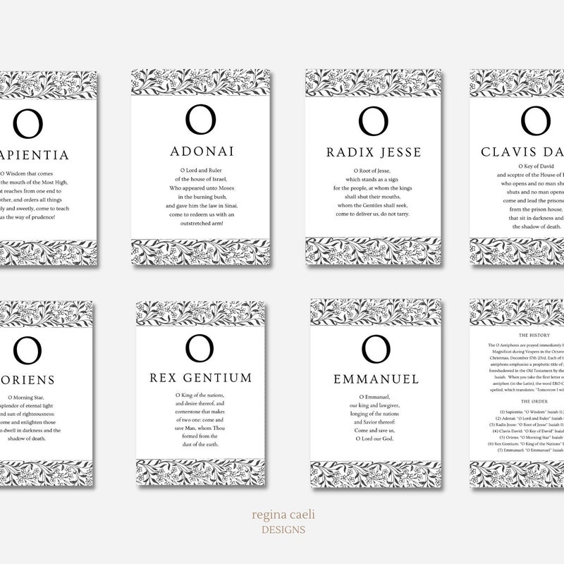 O Antiphons Printable - Etsy