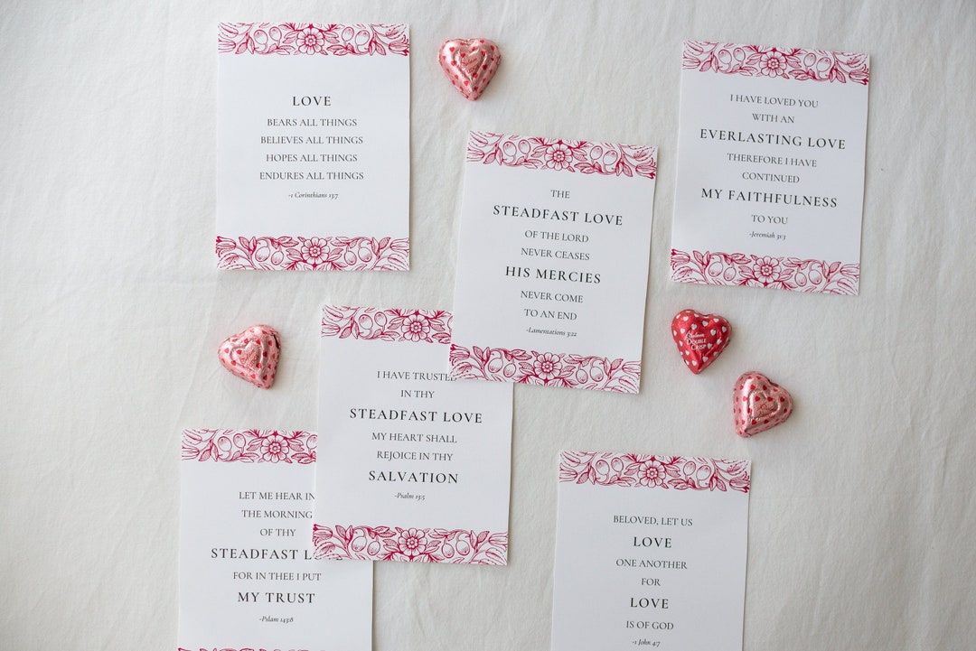 Scripture Valentine Cards Printable, Scripture Cards Printable, Bible ...