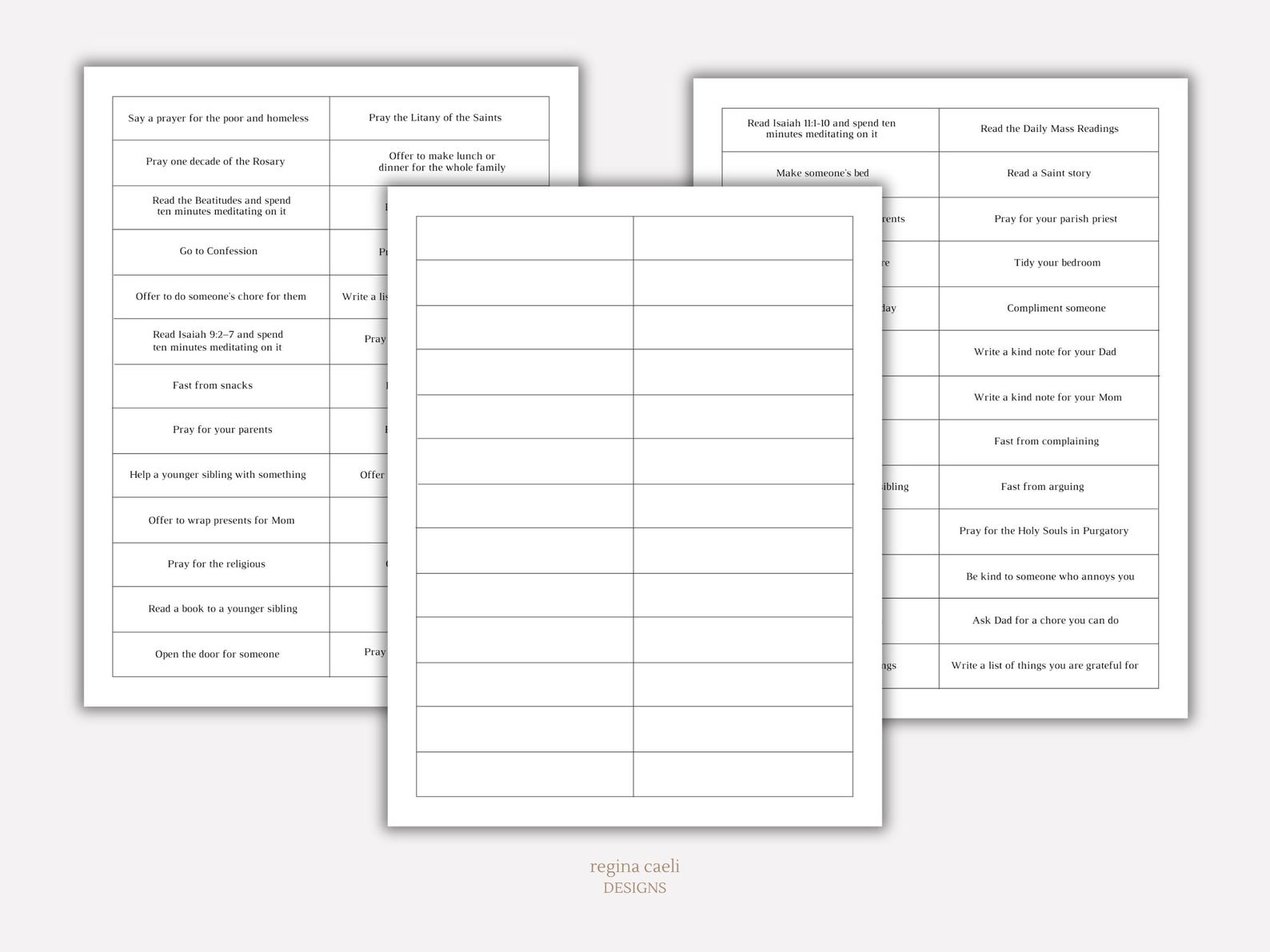 Advent Good Deeds for Teens, Printable Advent Sacrifices, Advent ...