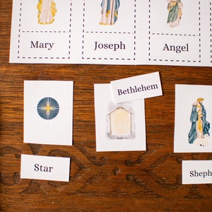 Nativity Story Set Printable, Christmas Scripture Cards, Kids Activity ...