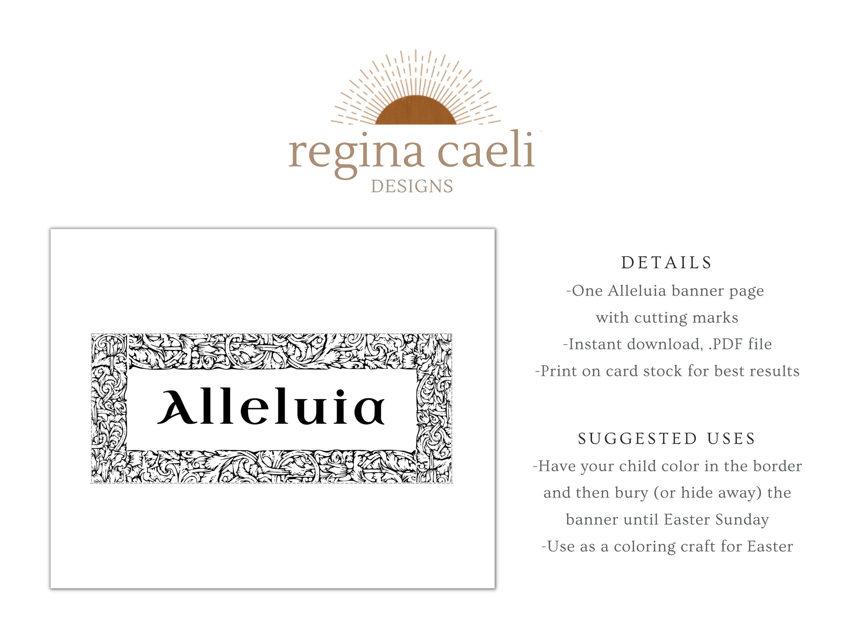 Bury the Alleluia Lenten Printable, Lenten Coloring Page, Children's ...