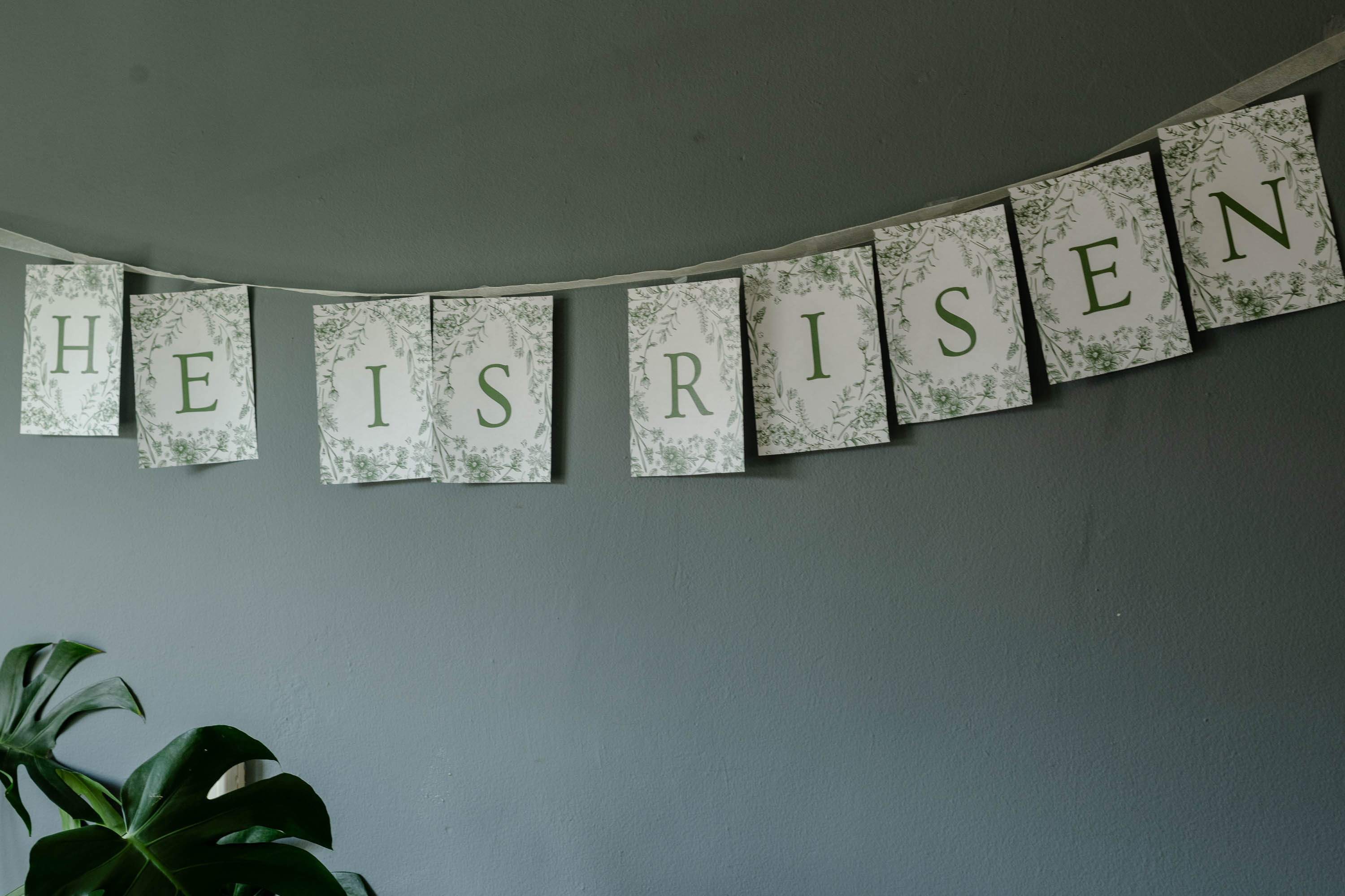 He is Risen Easter Banner, Printable Easter Banner, Easter Decorations ...