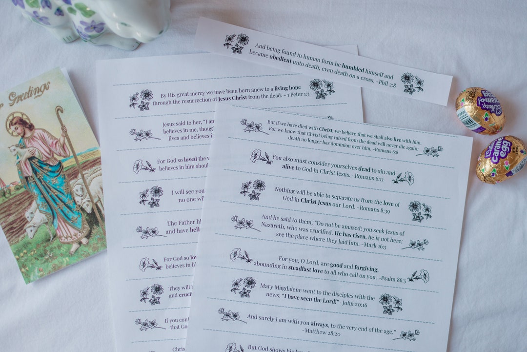 Printable Scripture Easter Egg Fillers, Printable Easter Basket Fillers ...