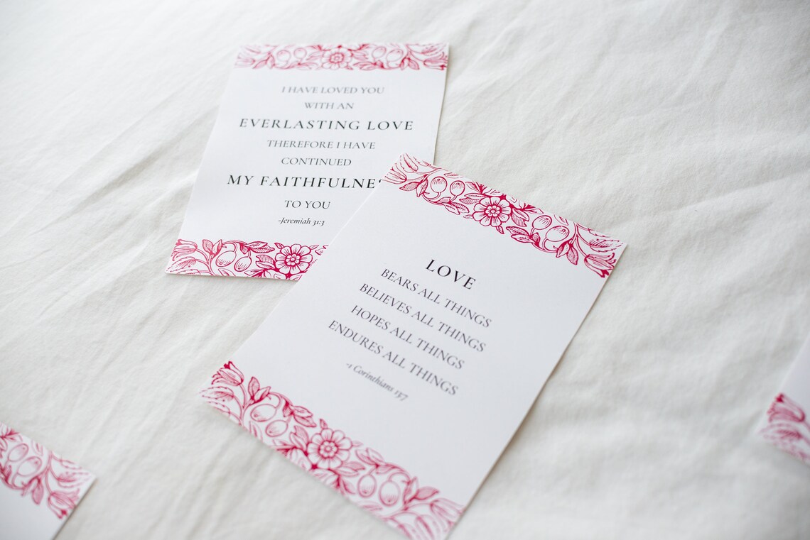Scripture Valentine Cards Printable, Scripture Cards Printable, Bible ...