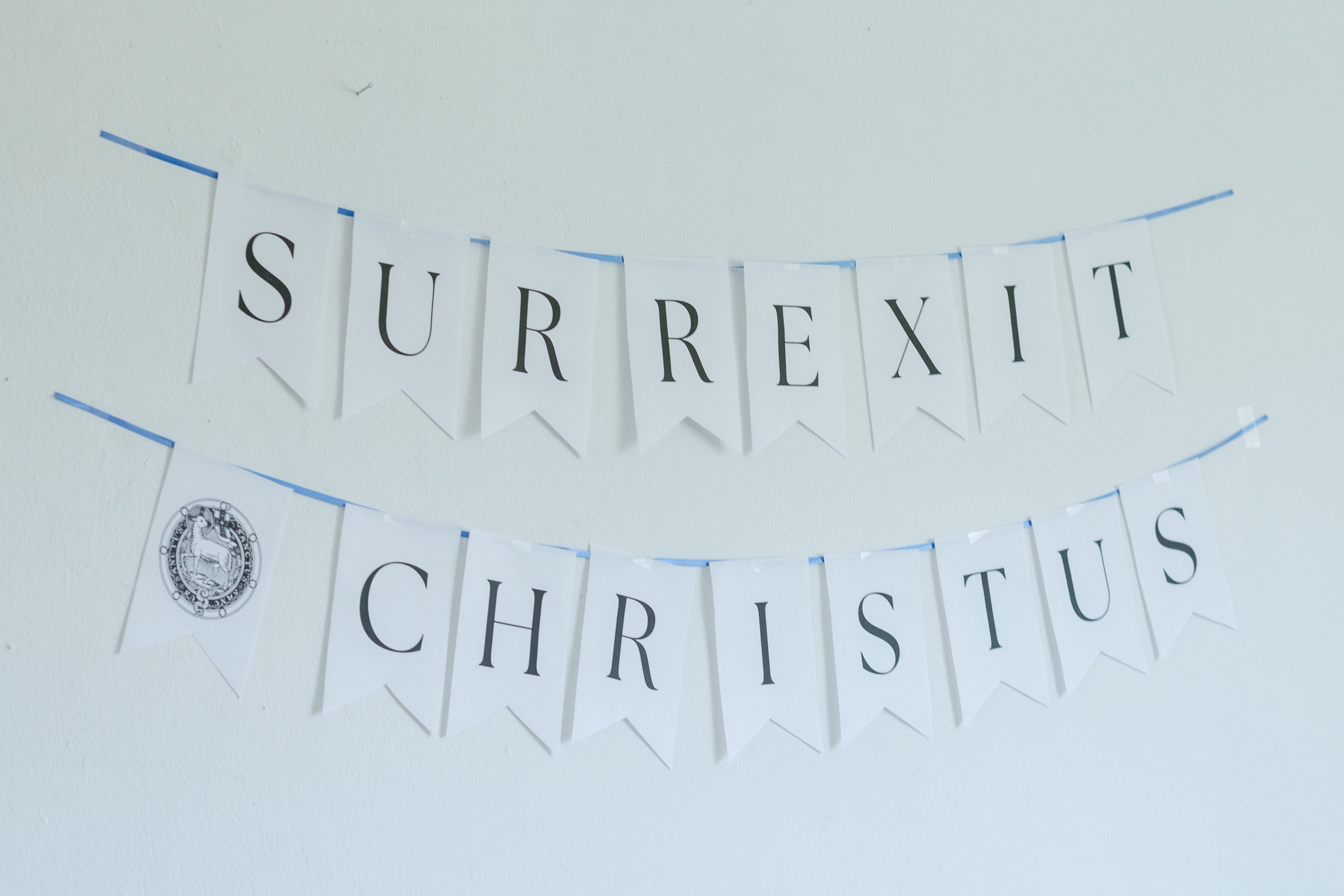Catholic Easter Banner, Surrexit Christus Banner, Christ is Risen ...
