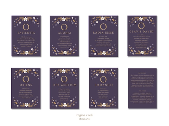O Antiphons Printable Advent Decoration Catholic Printables | Etsy