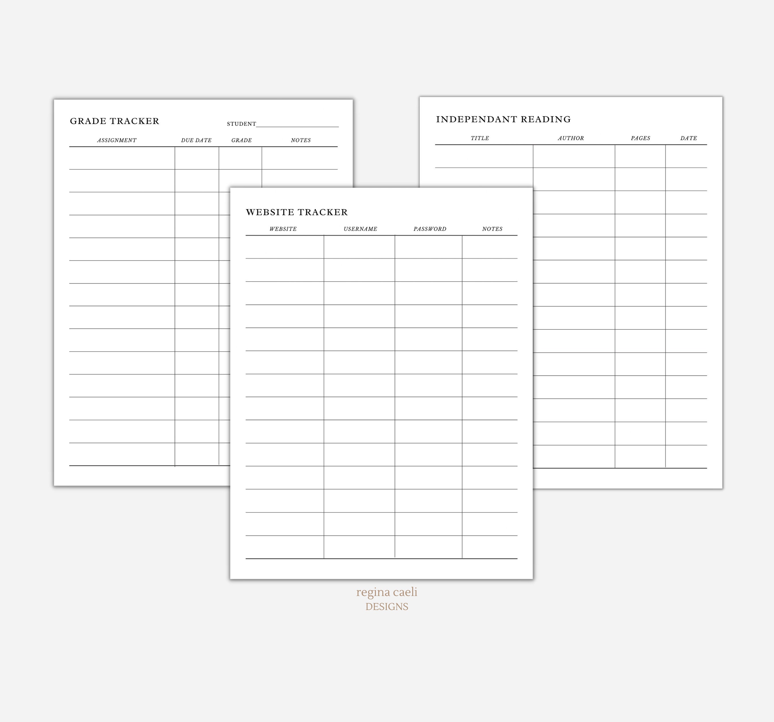 Simple Homeschool Planner Printable, Minimalist Homeschool Planner ...