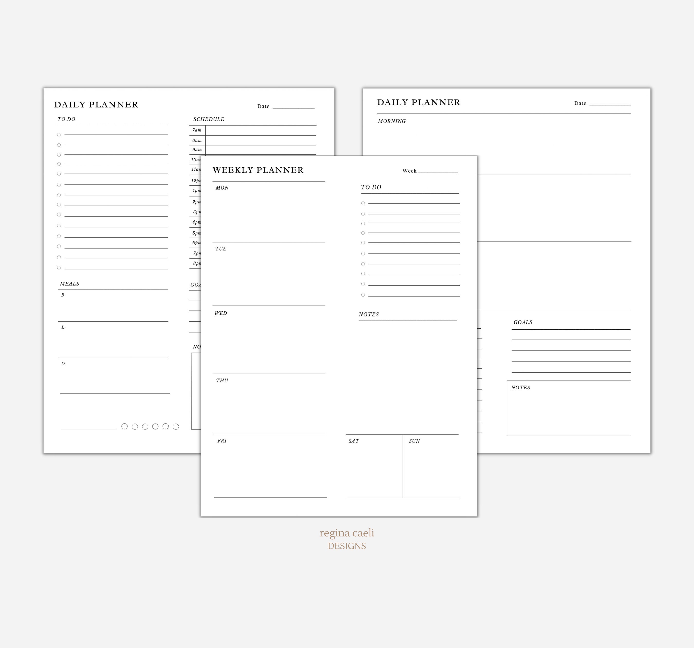 Simple Homeschool Planner Printable, Minimalist Homeschool Planner ...