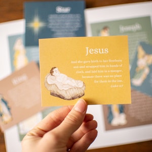 Nativity Story Set Printable, Christmas Scripture Cards, Kids Activity ...