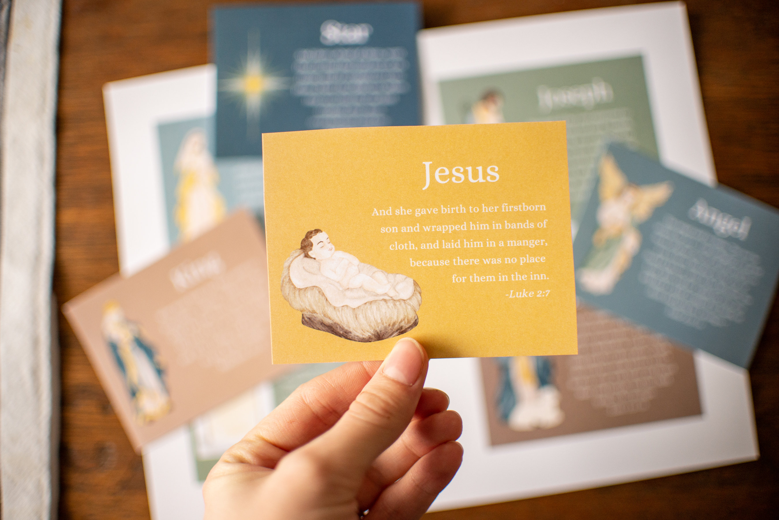 Nativity Story Set Printable, Christmas Scripture Cards, Kids Activity ...
