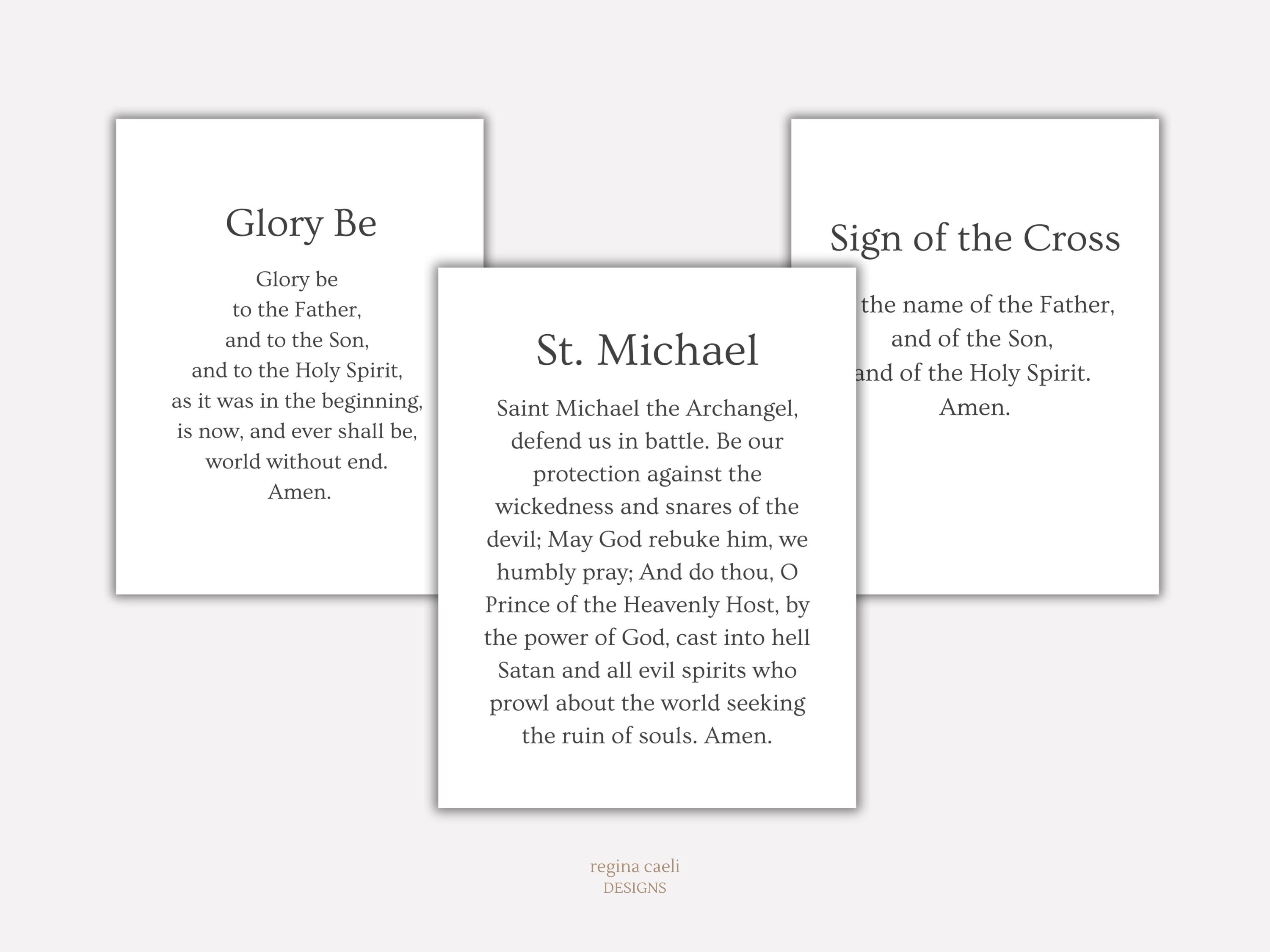 Catholic Prayer Cards Printable, 11 Catholic Prayers Bundle, Our Father ...