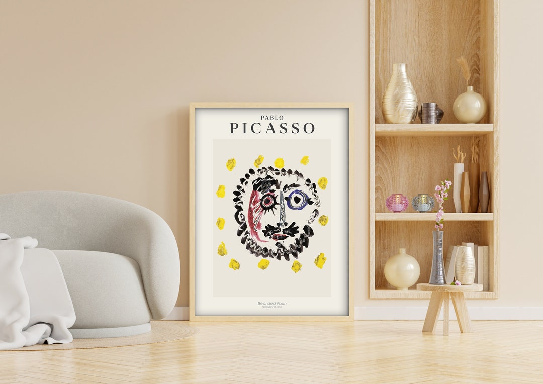 Pablo Picasso Poster, Picasso Bearded Faun Poster, Picasso Print ...