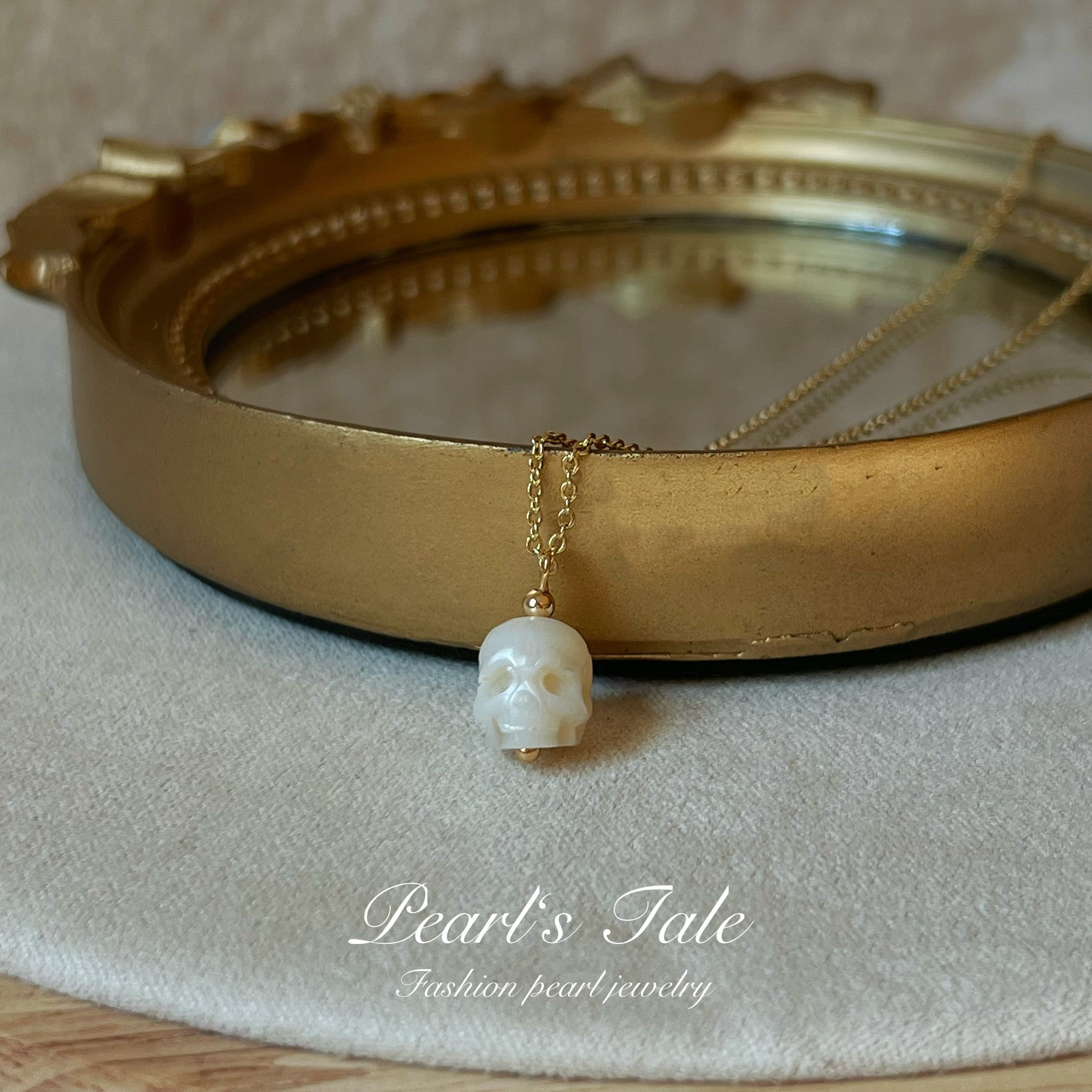 Natural Pearl Necklace Hand-carved Pearl Skull - Etsy